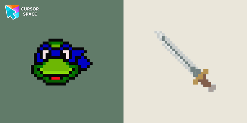 Custom Cursor Leonardo Ninja Turtles Pixel For Chrome - Cursor Pack ...